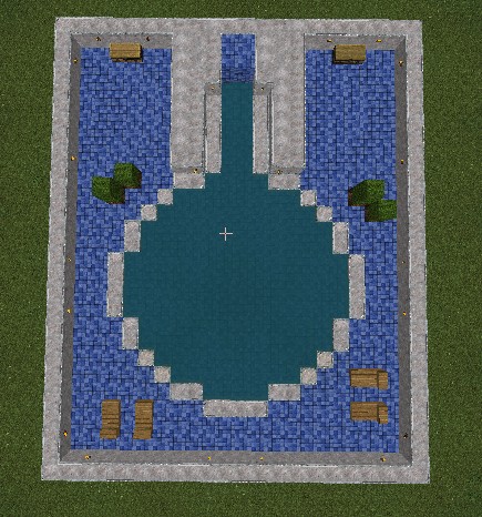 Dockyard (Boat Launcher) w/poolside Minecraft Map