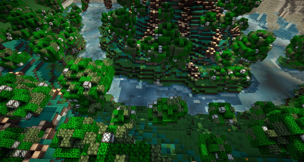 Fantasia Forest (Forest + Mansion) Minecraft Map