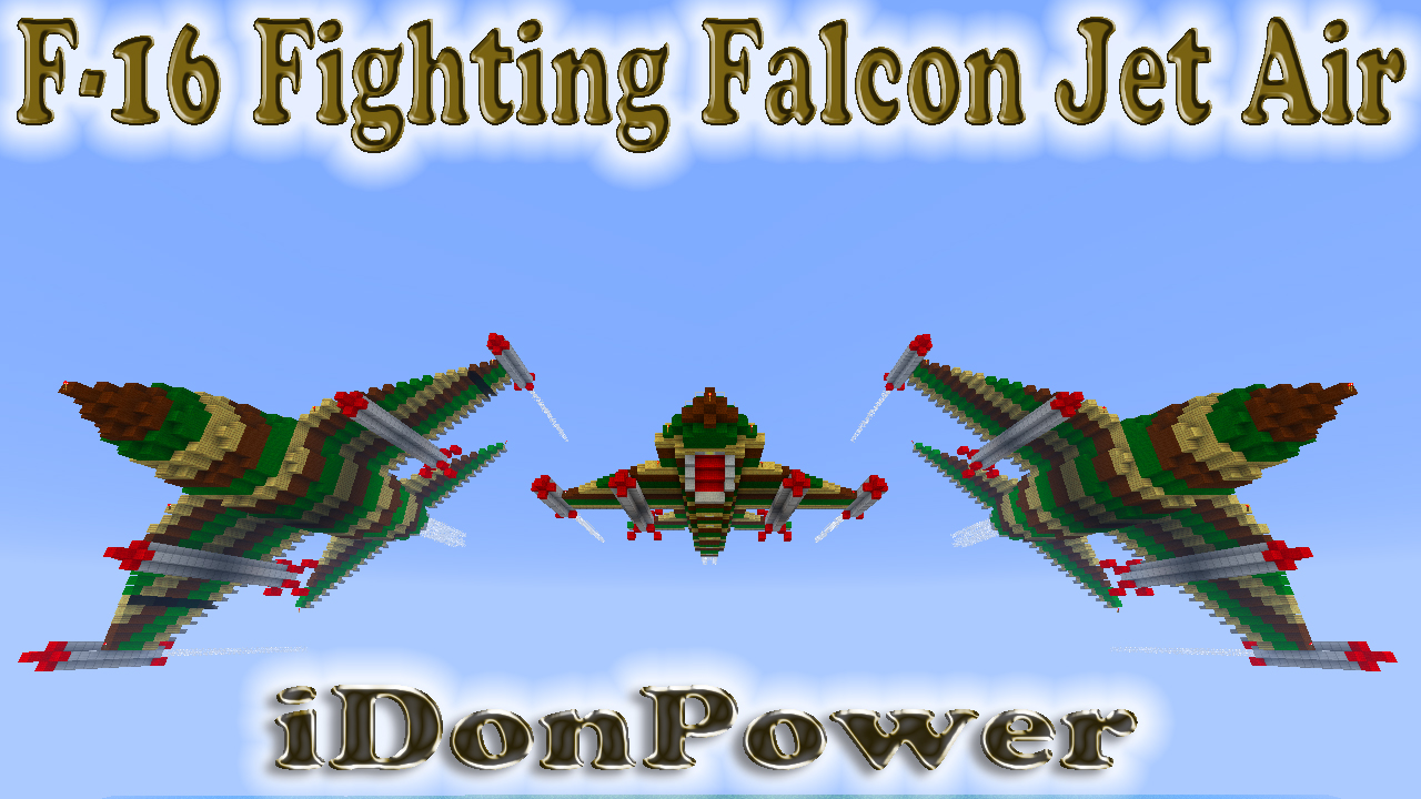 Minecraft F-16 Fighting Falcon Jet Air Minecraft Project
