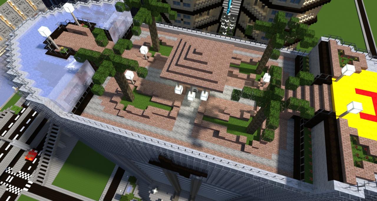 Modern City Creation: The Shuriken Center Minecraft Map