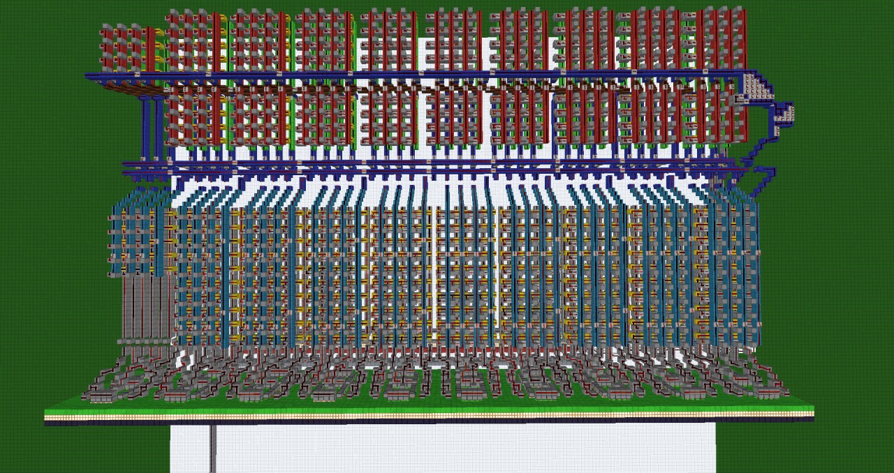 32 Bit Binary To Seven Segment Decoder Minecraft Map