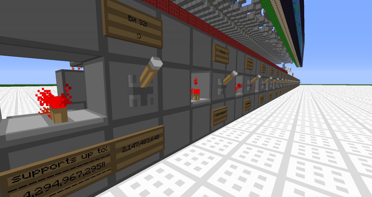 32 bit binary to seven segment decoder Minecraft Map