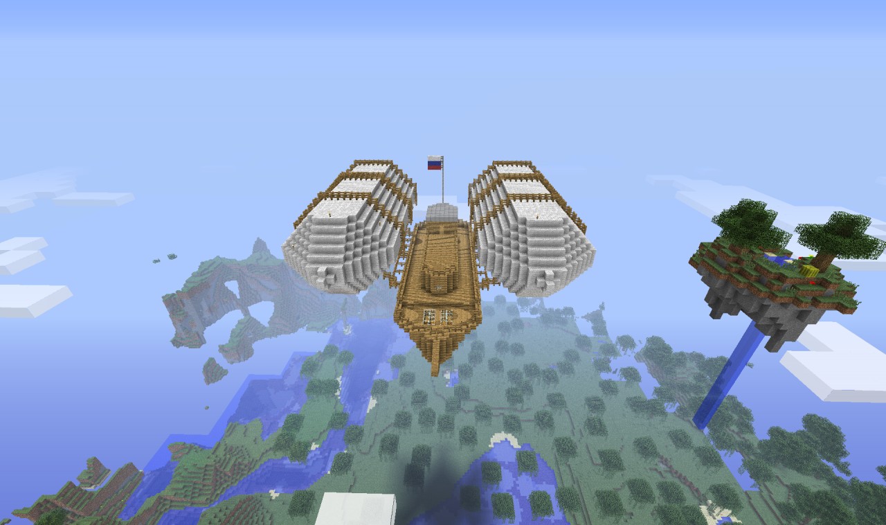 Amazing flying ship! Minecraft Map