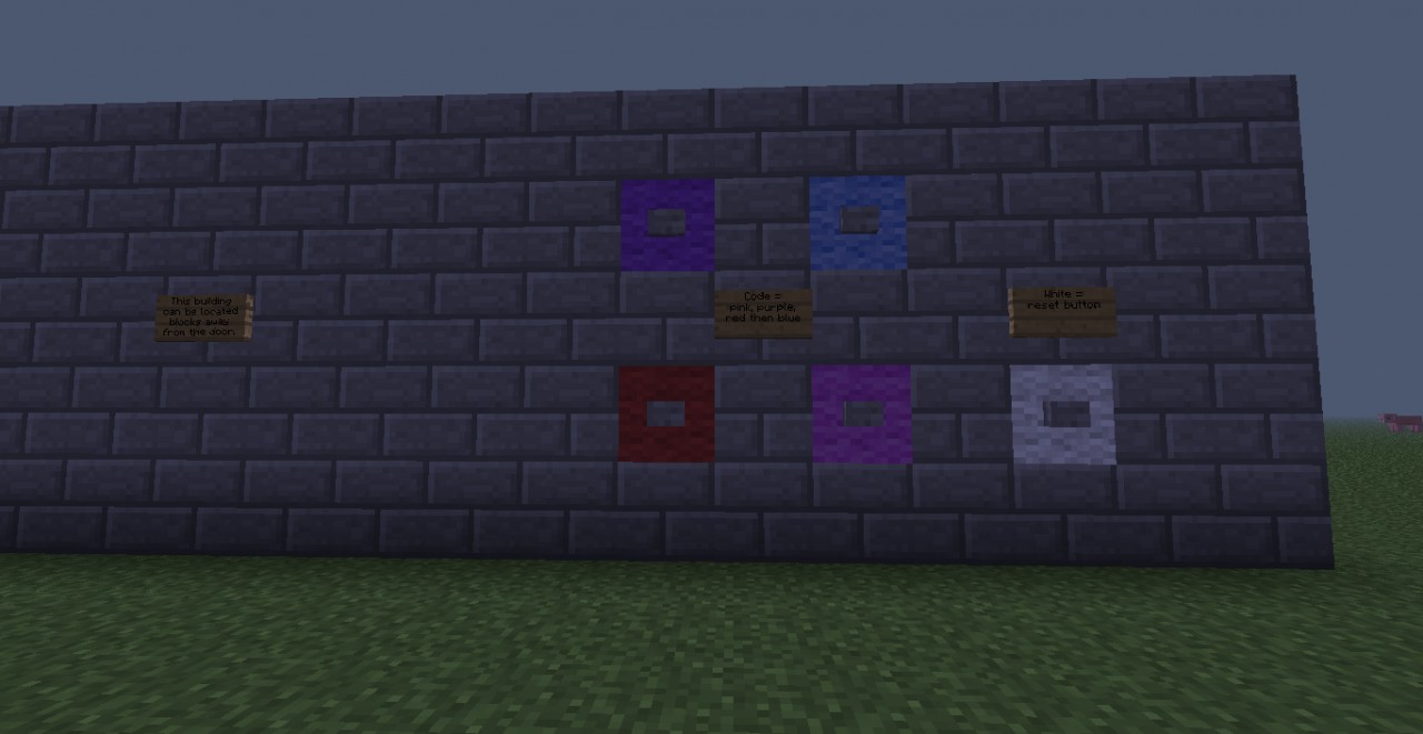 secret door with code Minecraft Map