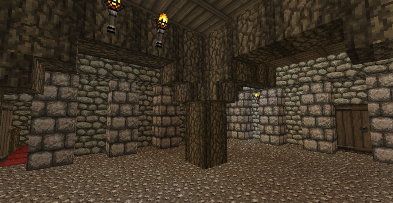 medieval riverside inn Minecraft Map