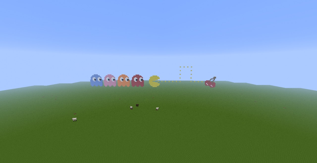 Pac Man Pixel Art Minecraft Map