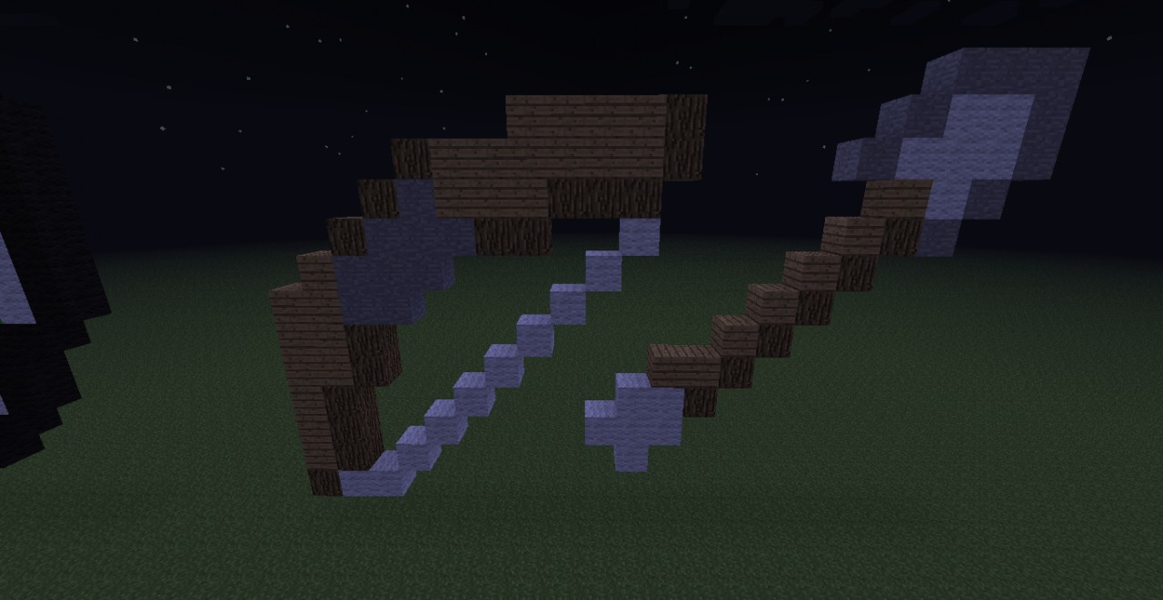 Pixel Art (Mushroom, bow, arrow) Minecraft Map