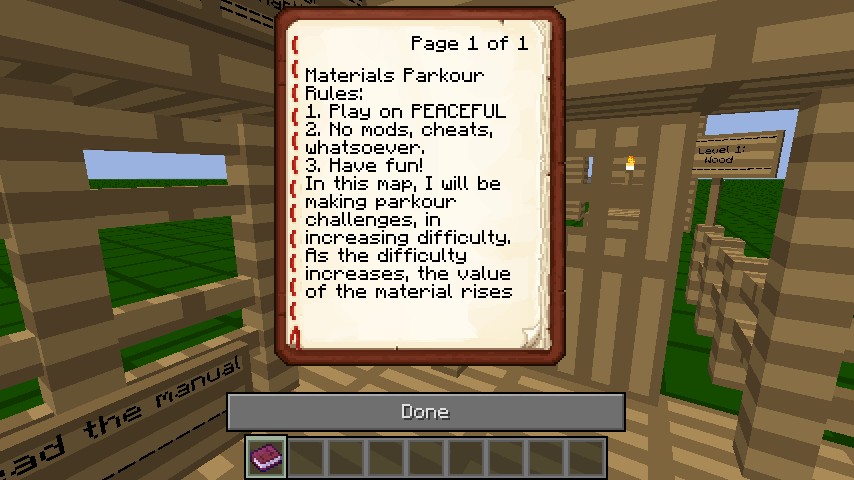 Material Parkour Minecraft Map