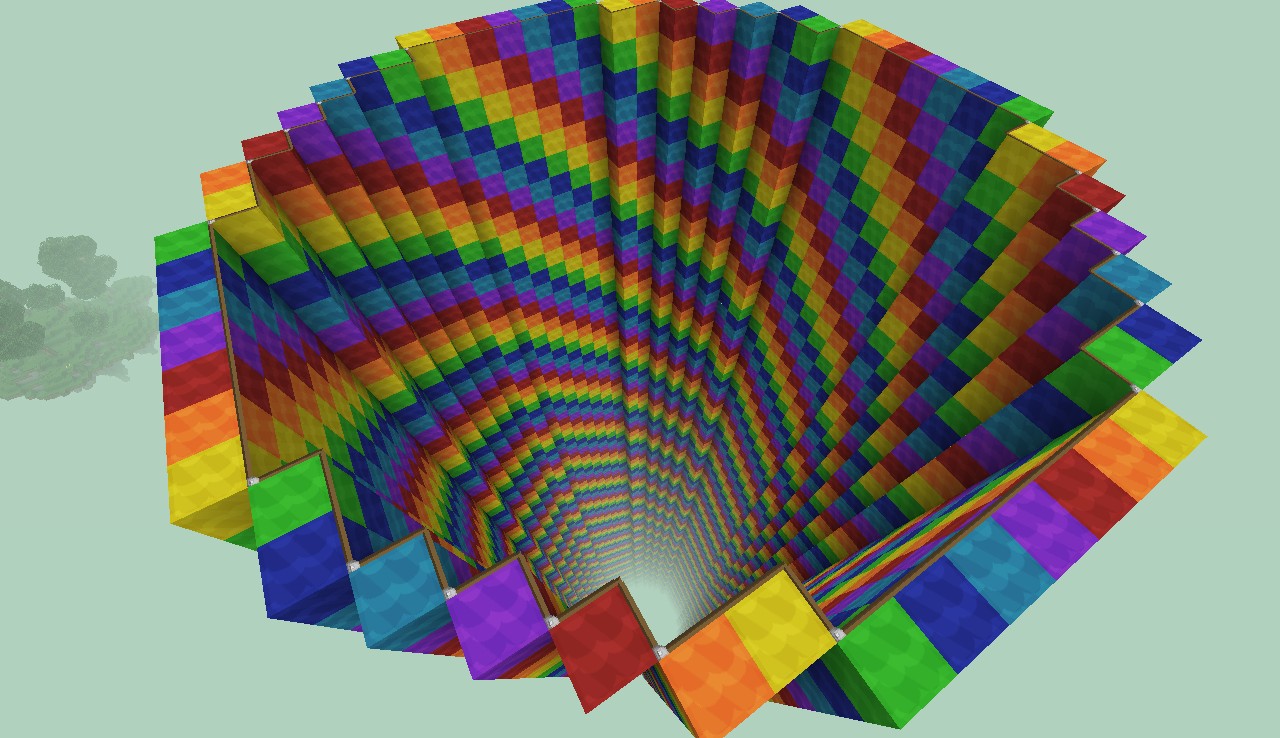 Steve's Rainbow Tower Minecraft Map