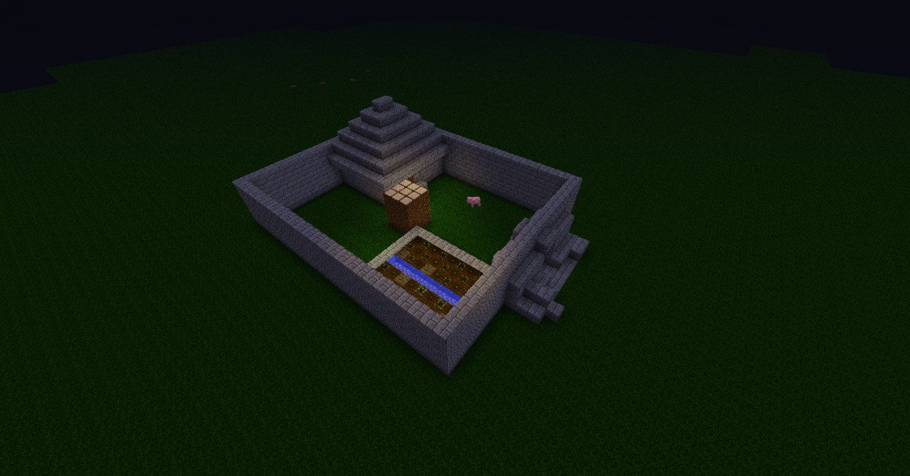 Flatlands castle whit piston doors and stuff! Minecraft Map