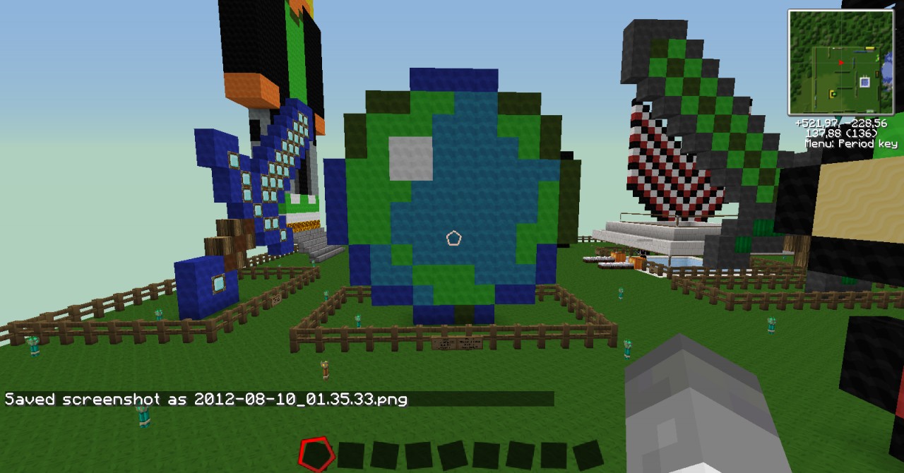 My Pixel Arts on a Server Minecraft Map