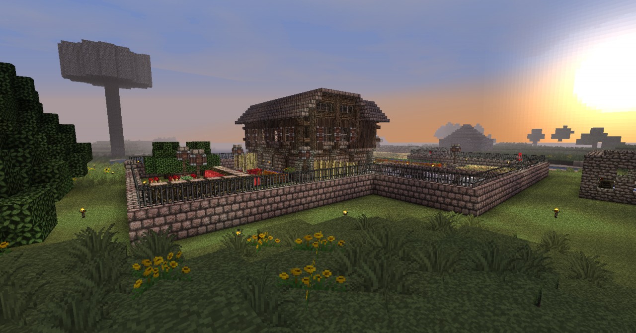 Small compact SMP house with farms and all included. Minecraft Map