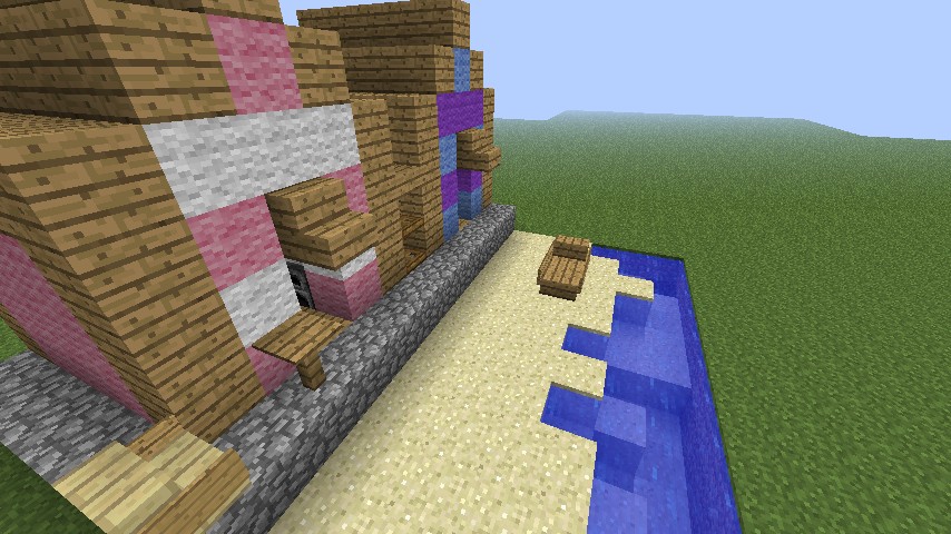 Beach huts & pool Minecraft Map