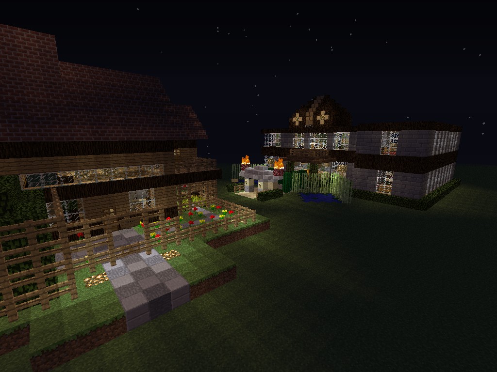 Two Houses ( + Download ) Minecraft Map