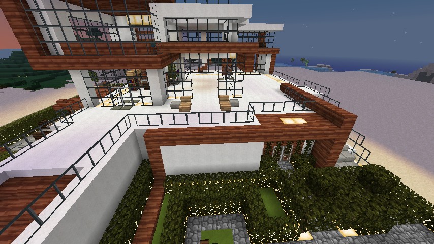 Modern Beachfront House-Schematic- Minecraft Map