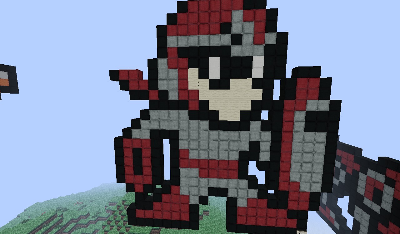 MY cool world with wool 8-bit statues Minecraft Map