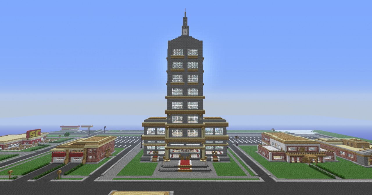 Generic 8 story Office/Municipal Building Minecraft Map