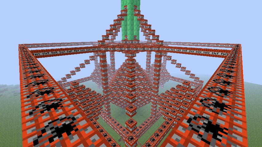 MASSIVE TNT EXPLOSION WORLD (2565 TNTS) Minecraft Map