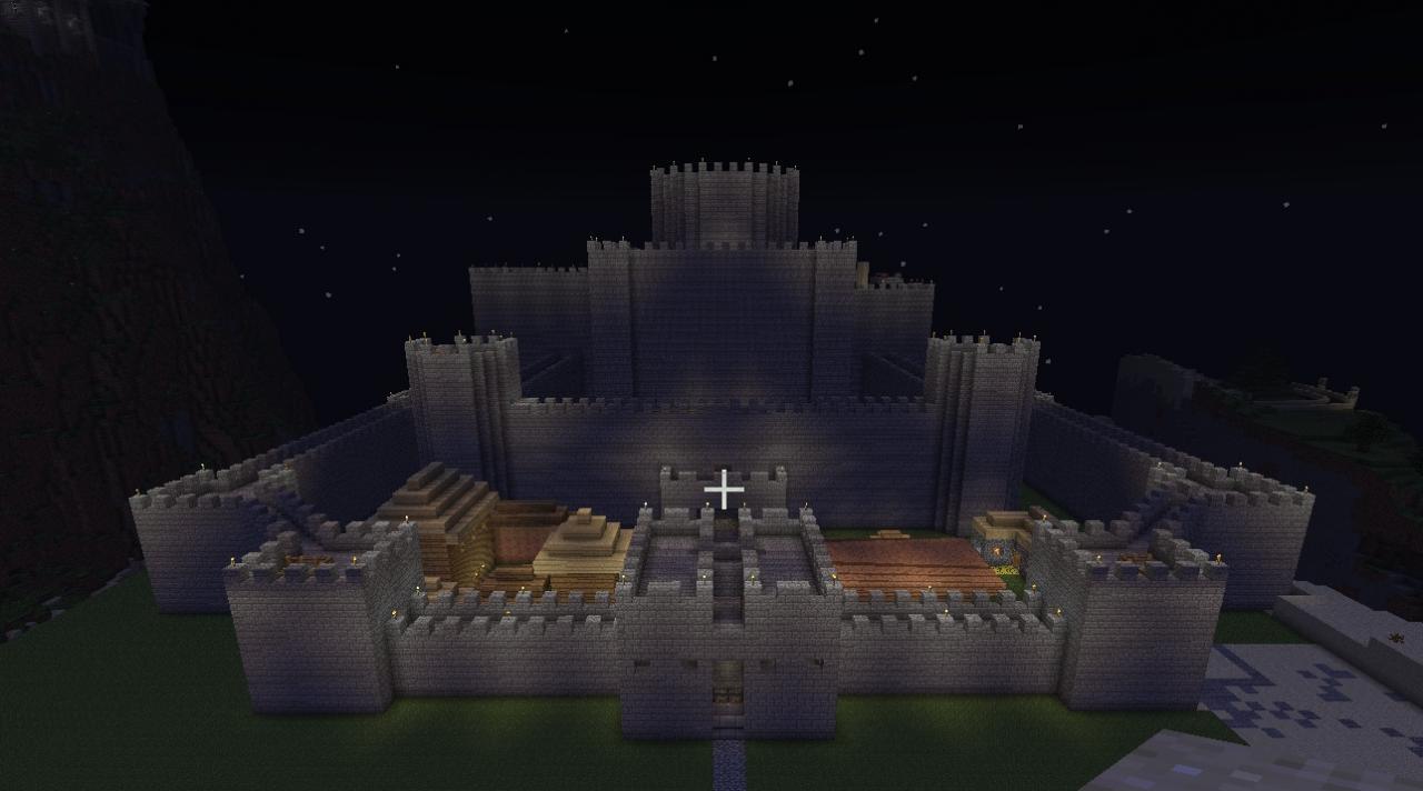 Fortress with Redstone Doors, Passages, and Cannons! Minecraft Map