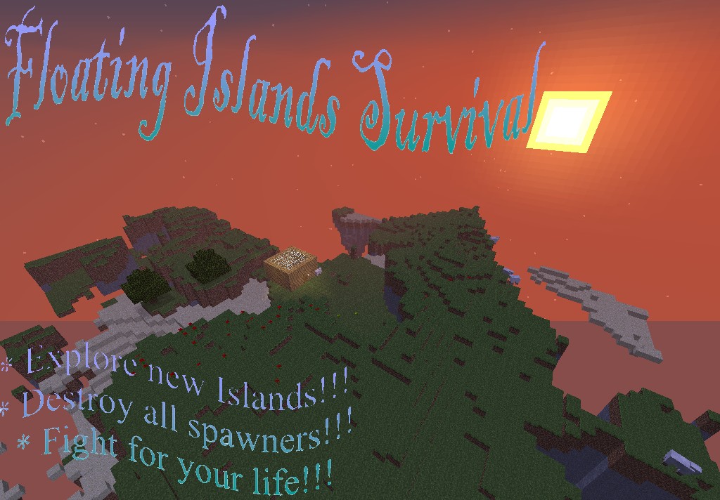 FLOATING ISLANDS SURVIVAL!!! (With Challenges) Minecraft Map