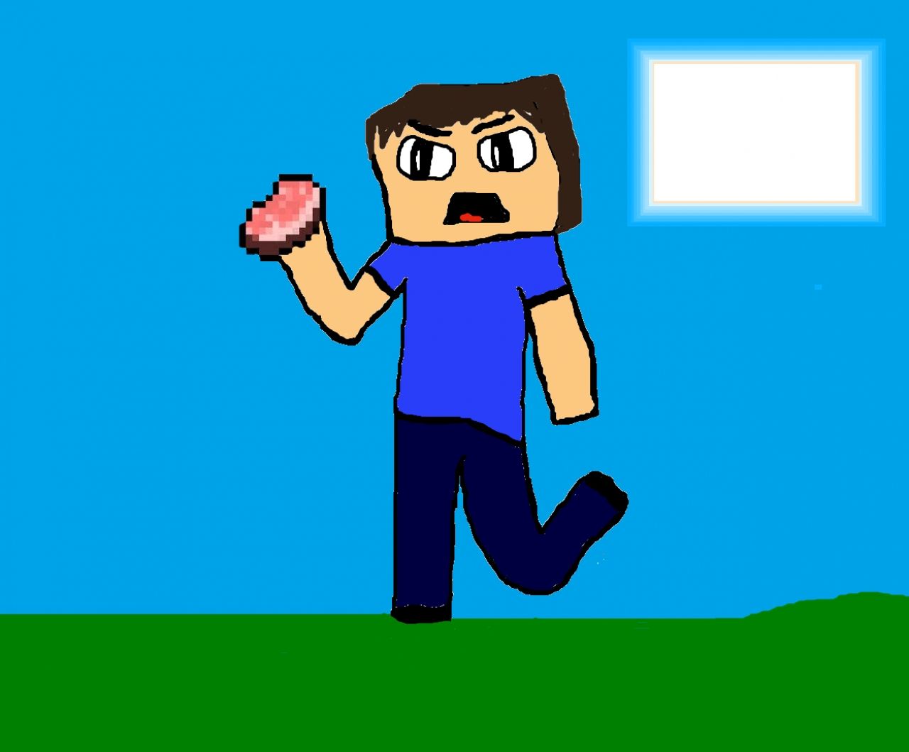My minecraft art - first drawing on the comp