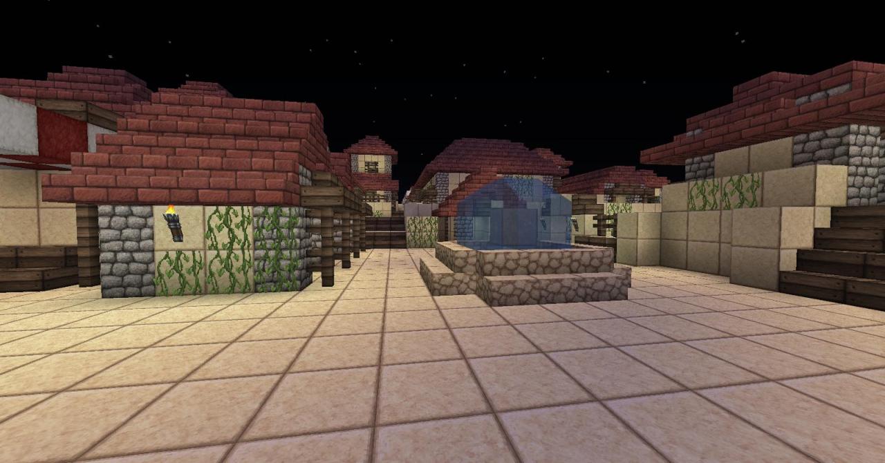 Mediterranean inpired trade town Minecraft Map
