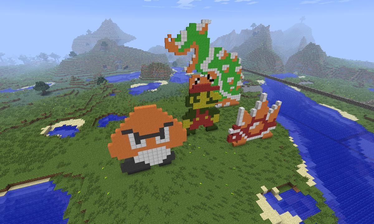 8 Bit Characters Minecraft Map