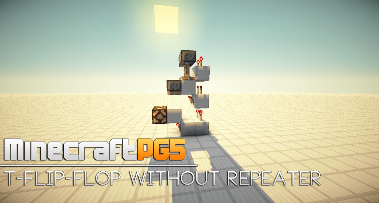 Fast & Small tileable T-Flip-Flop without Repeater Minecraft Project