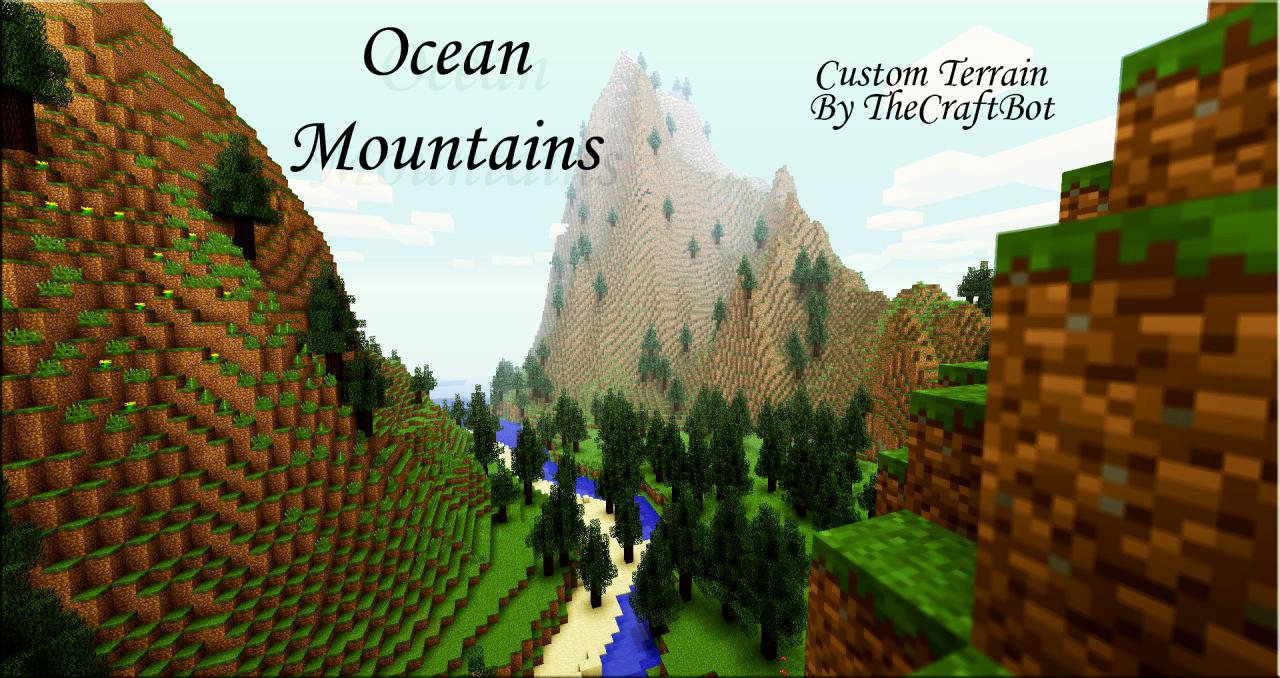 'Ocean Mountains' Minecraft World/Landscape Custom Terrain Minecraft Map