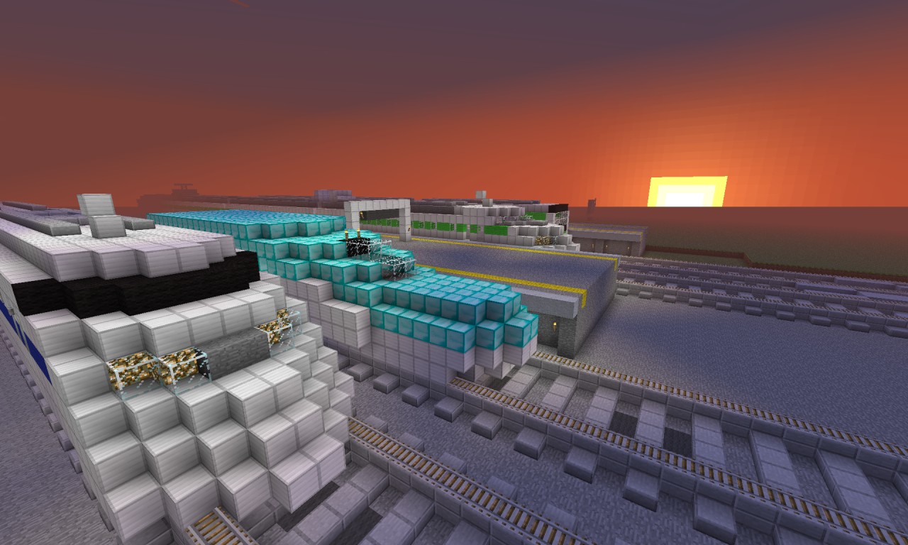 Shinkansen Japanese Bullet Trains マインクラフト 新幹線 Minecraft Map