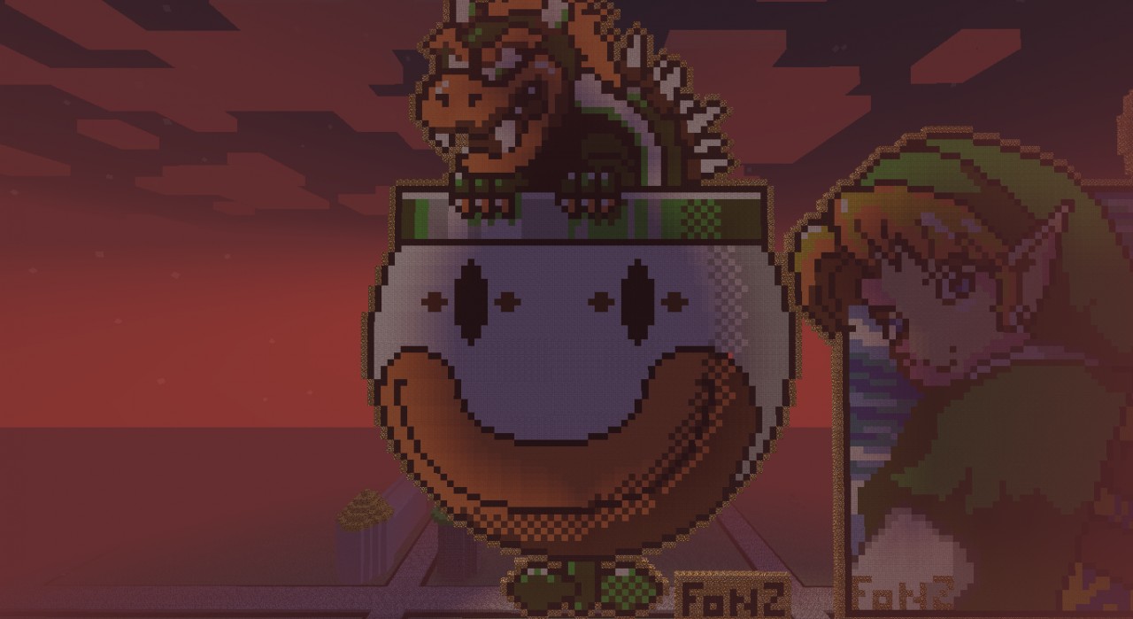 super mario world: Bowser Minecraft Map