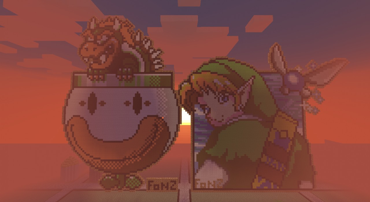 super mario world: Bowser Minecraft Map