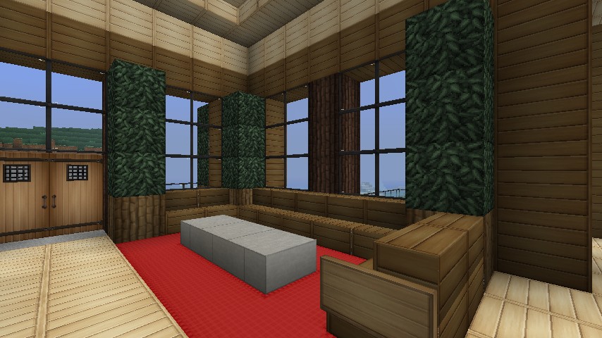 Modern Log House Minecraft Map