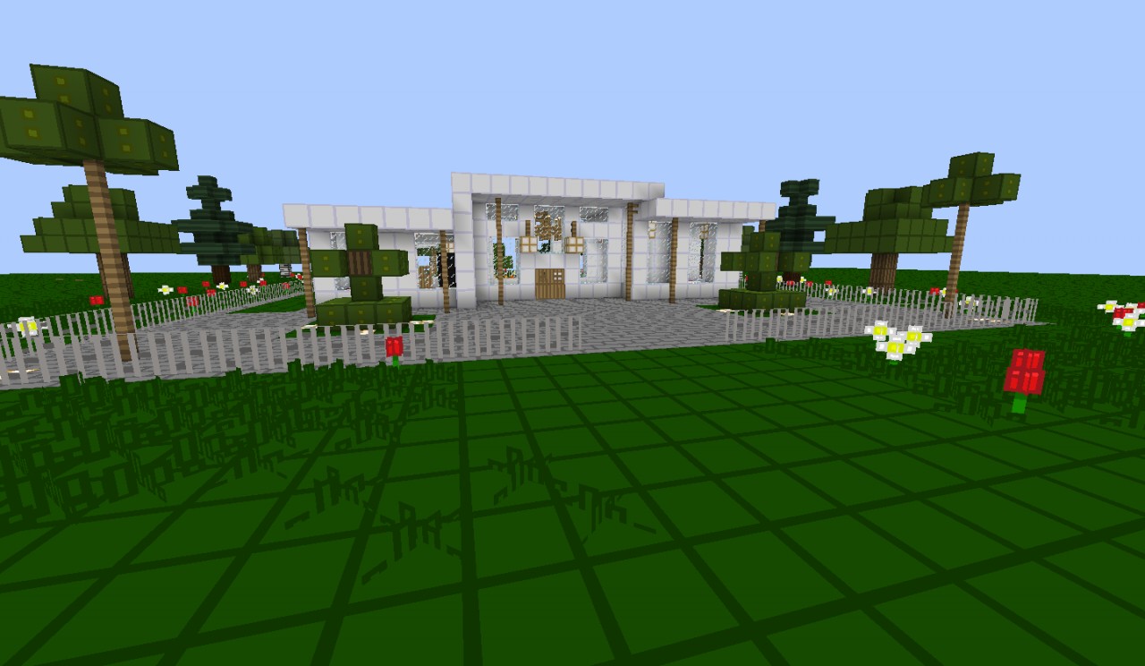 Modern House! ( 10 Diamonds?) Minecraft Map
