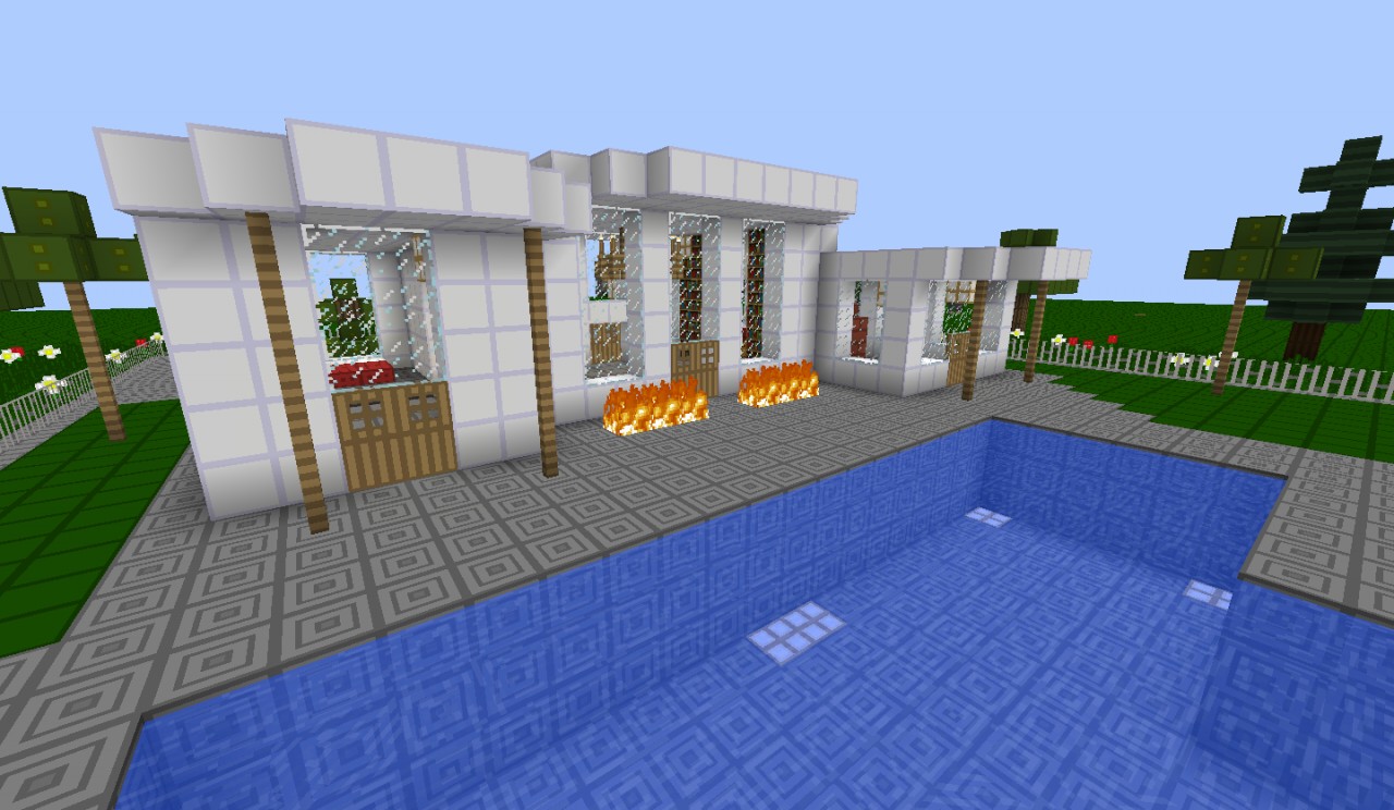 Modern House! ( 10 Diamonds?) Minecraft Map