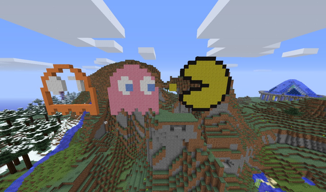 Pacman and ghosts Minecraft Map