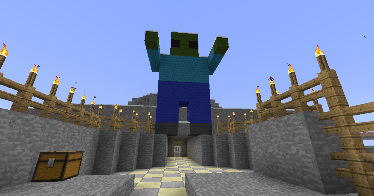 Zombie and Creeper arena Minecraft Map