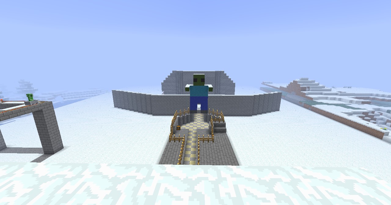 Zombie and Creeper arena Minecraft Map