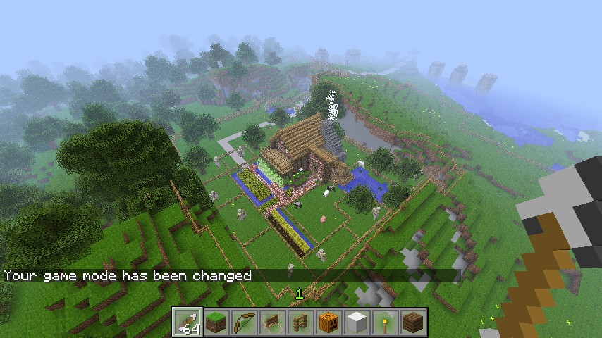 House in Valley with Village and Bunker Minecraft Map