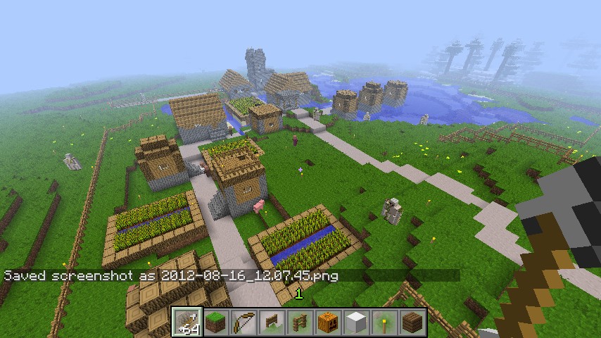 House in Valley with Village and Bunker Minecraft Map