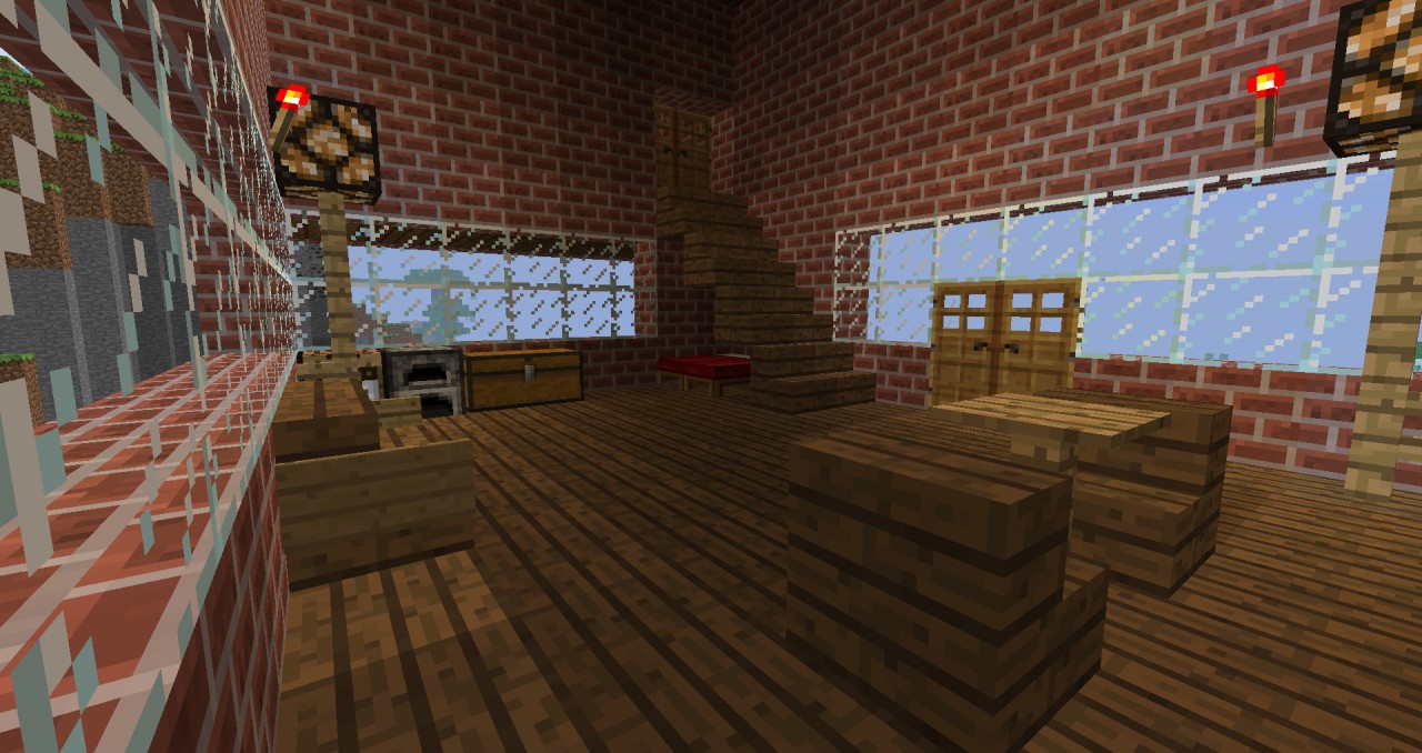 Brick House on Floating Land Minecraft Map