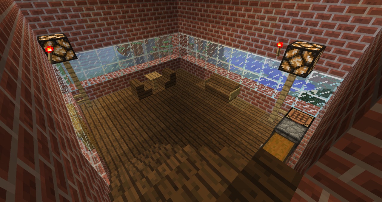 Brick House on Floating Land Minecraft Map