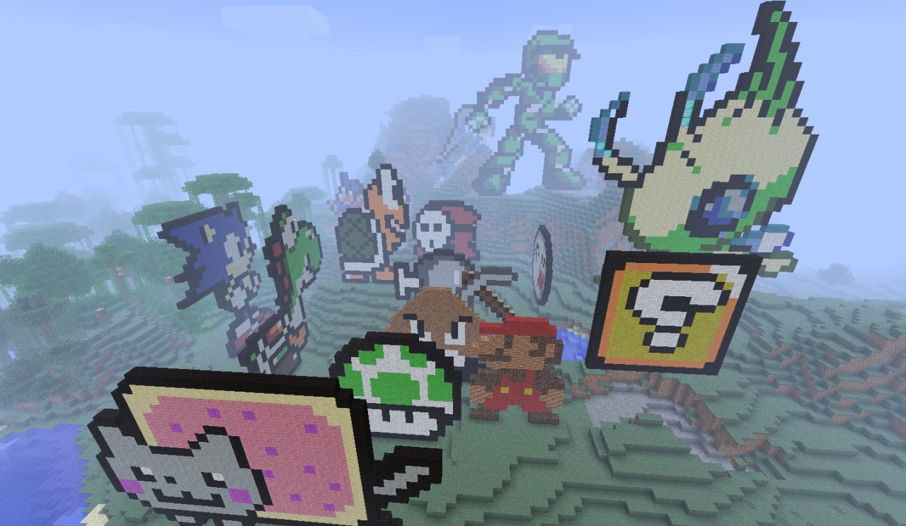 Pixel Art Minecraft Map
