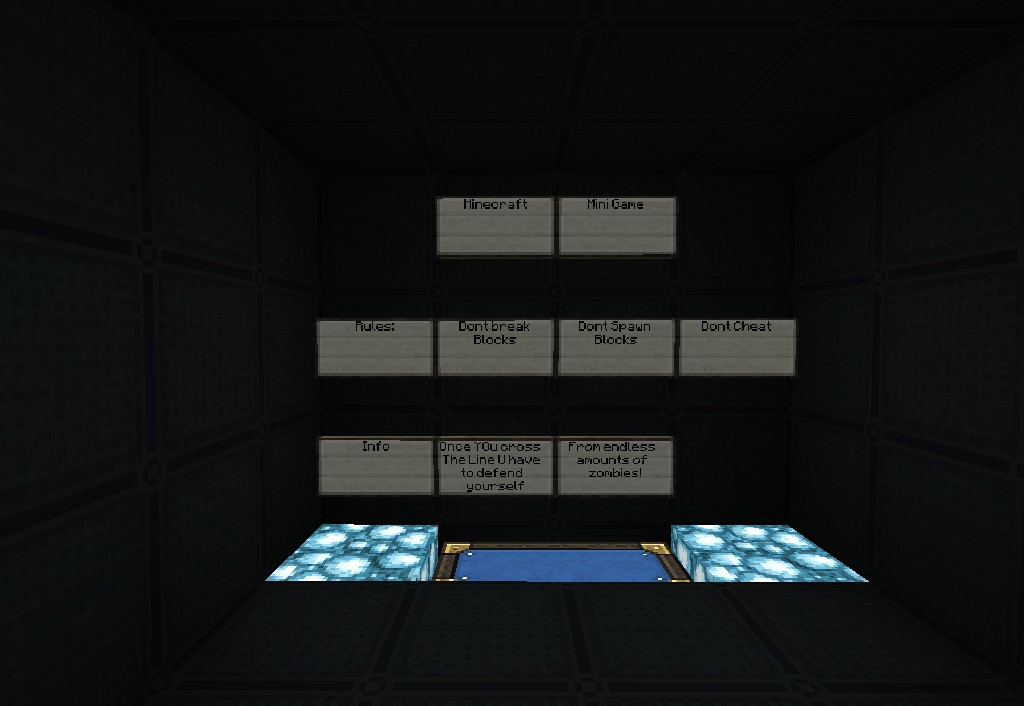 Mini Game: Endless Zombie Waves! Minecraft Map