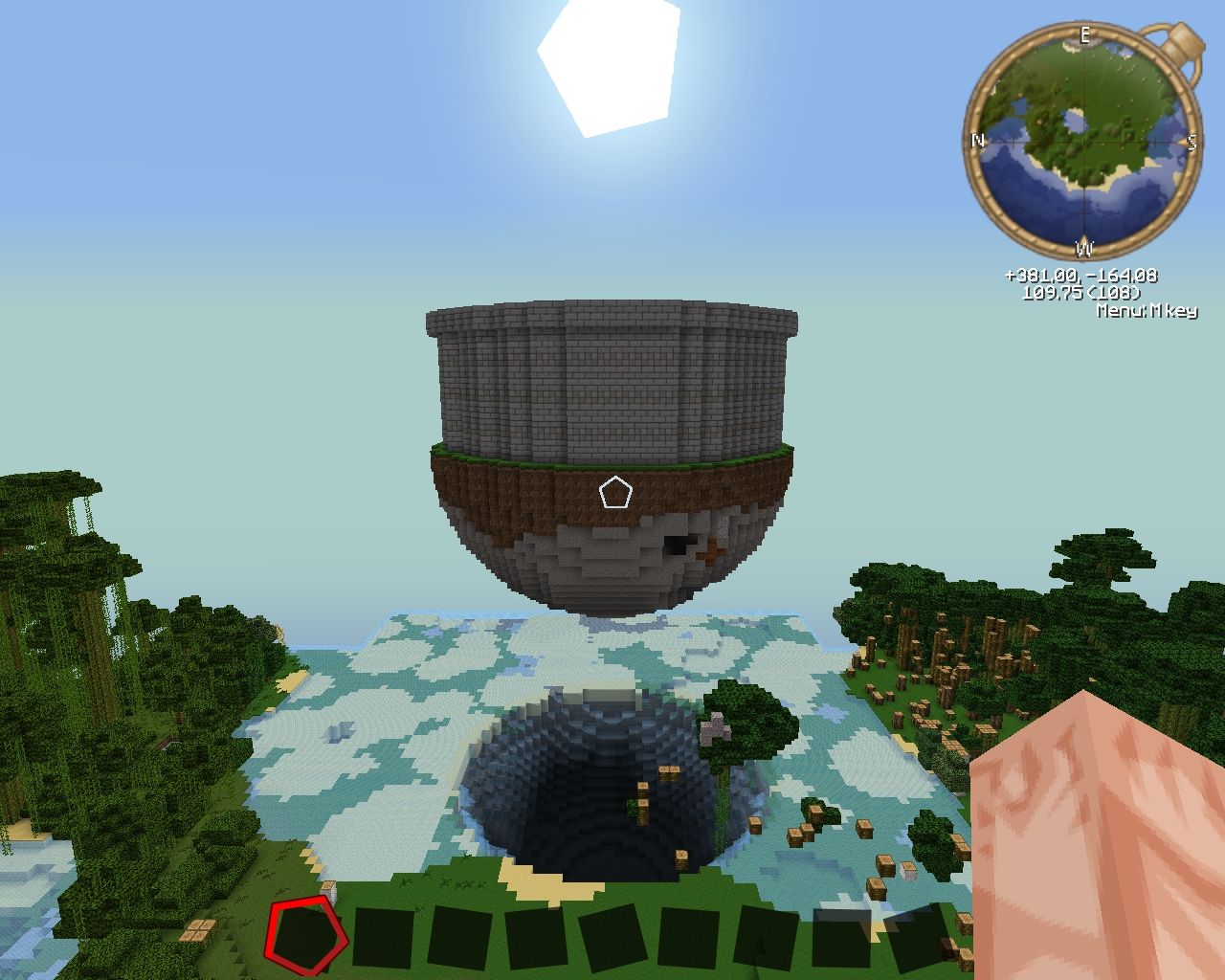 Floating castle maze!!! Minecraft Map