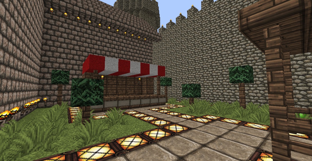 Small village within castle walls Minecraft Map