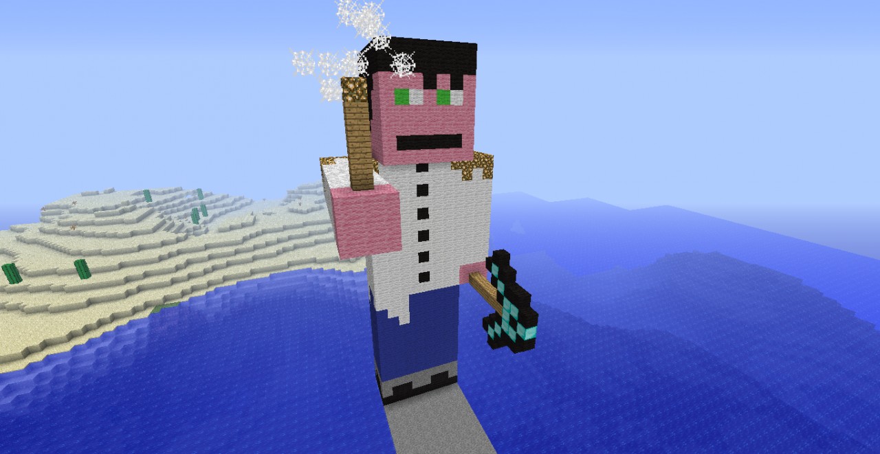 Statue Of A Guy. Minecraft Map