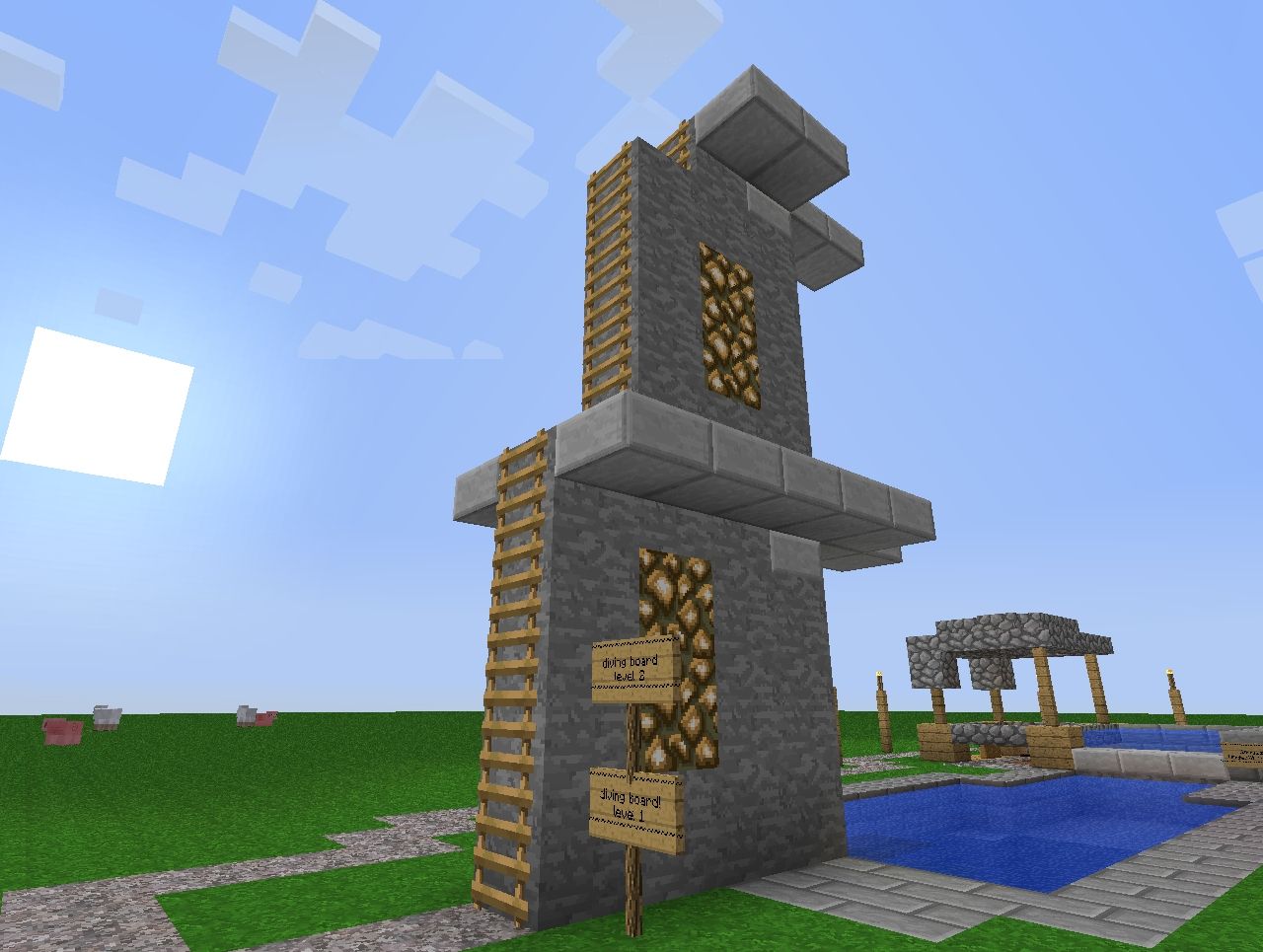 Modern house and activities! Minecraft Map