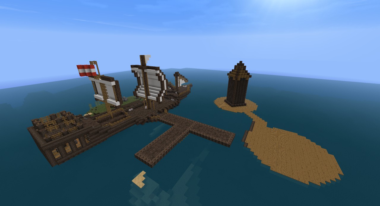 The water city of Allaries Minecraft Map