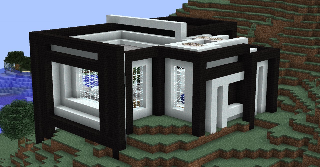 Black n` white house Minecraft Map